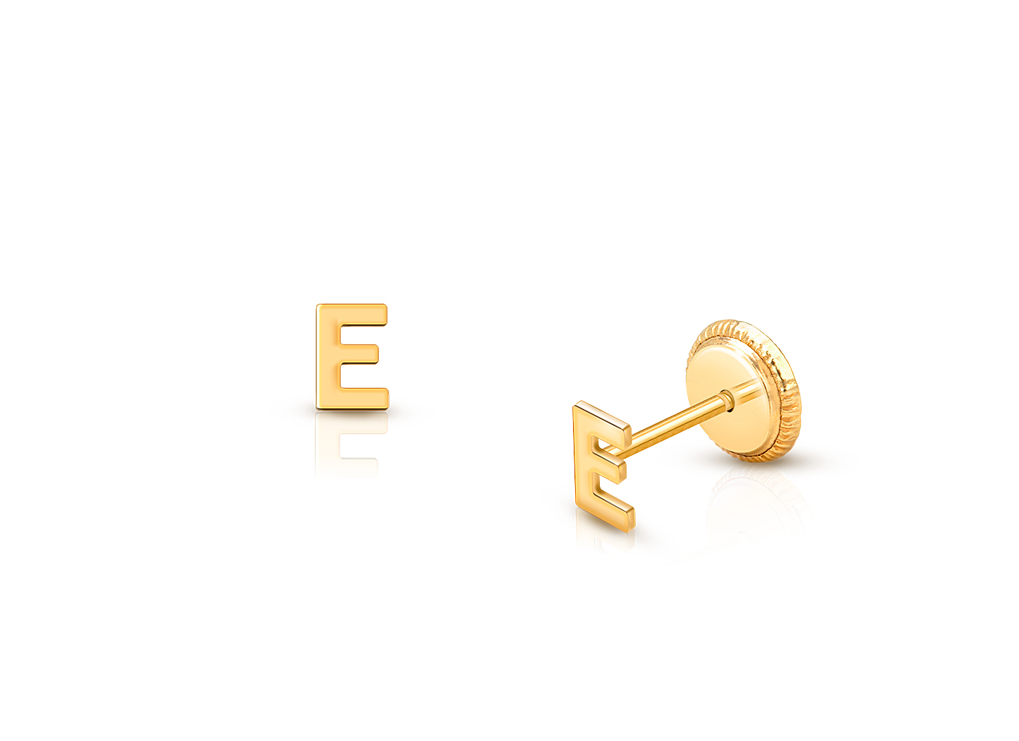 14k initial earrings store